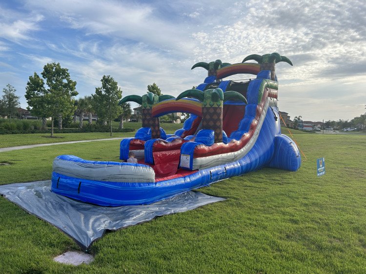 18' American Tiki Wave Slide - Lakewood Ranch Inflatables Bradenton FL